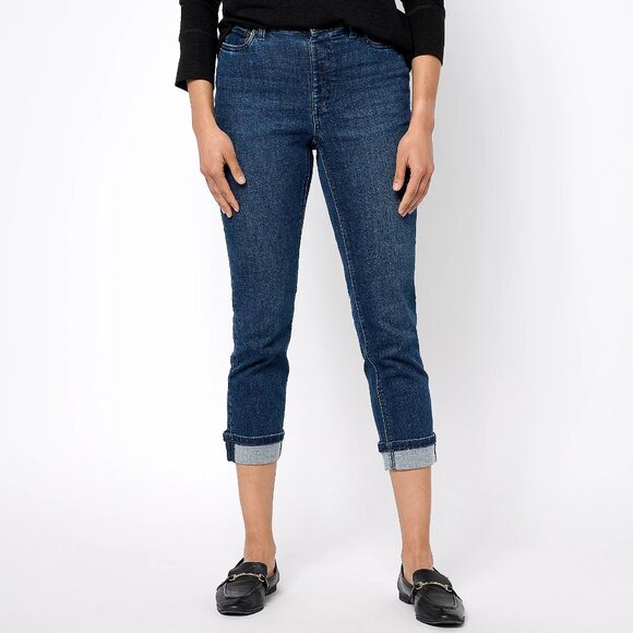 Denim&Co | Jeans | Denim Co Easy Stretch Denim Regular Easy Fit Crop ...
